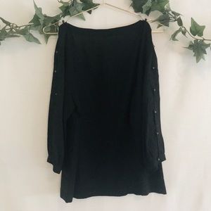 Forever 21 | Tops | Black Side Slit Top With Buttons Forever 2 | Poshmark